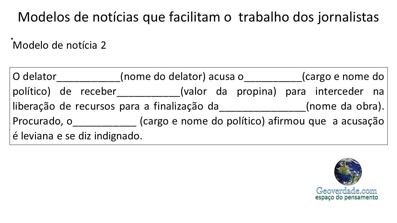 Modelo de notícia! – Prof Luciano Mannarino