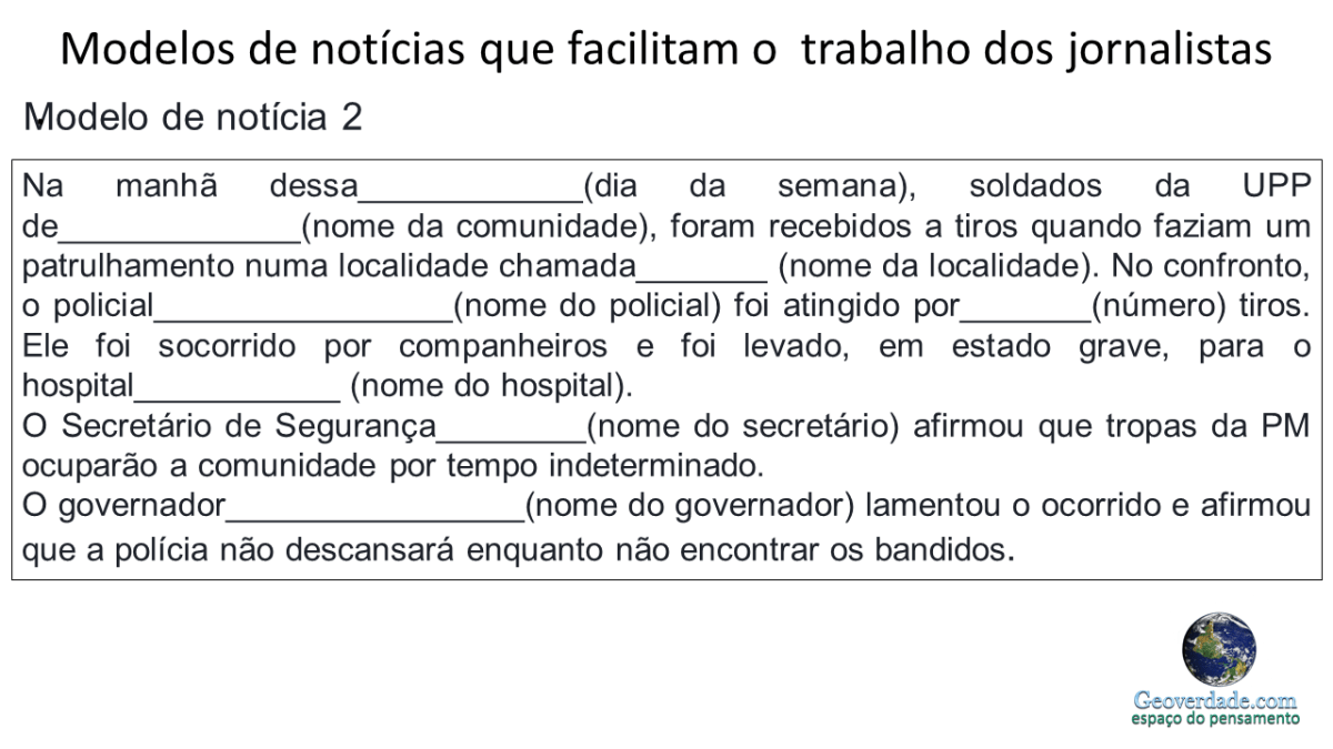 Modelo de notícia! – Prof Luciano Mannarino